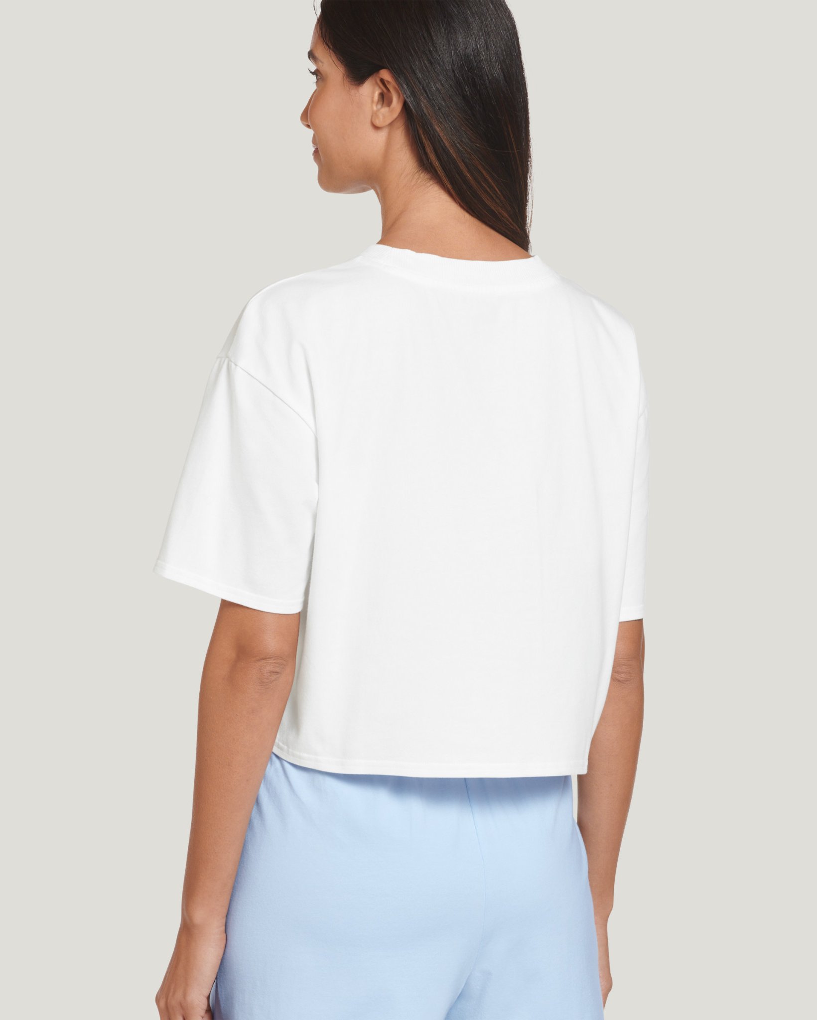 Cotton Stretch Sleep Crop Top