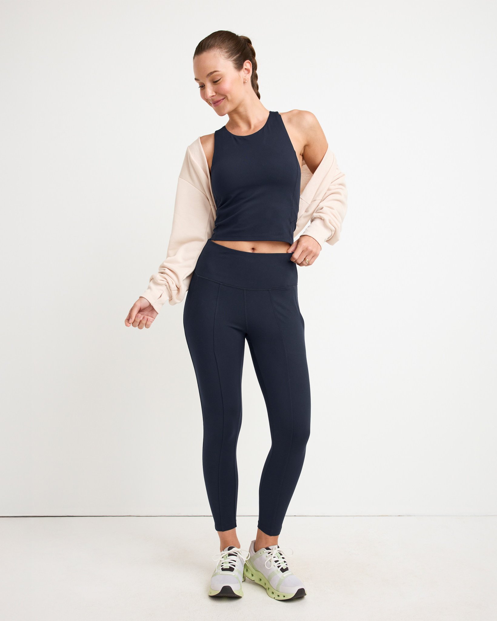 EverActive™ Racerback Crop Tank With Built-In Bra