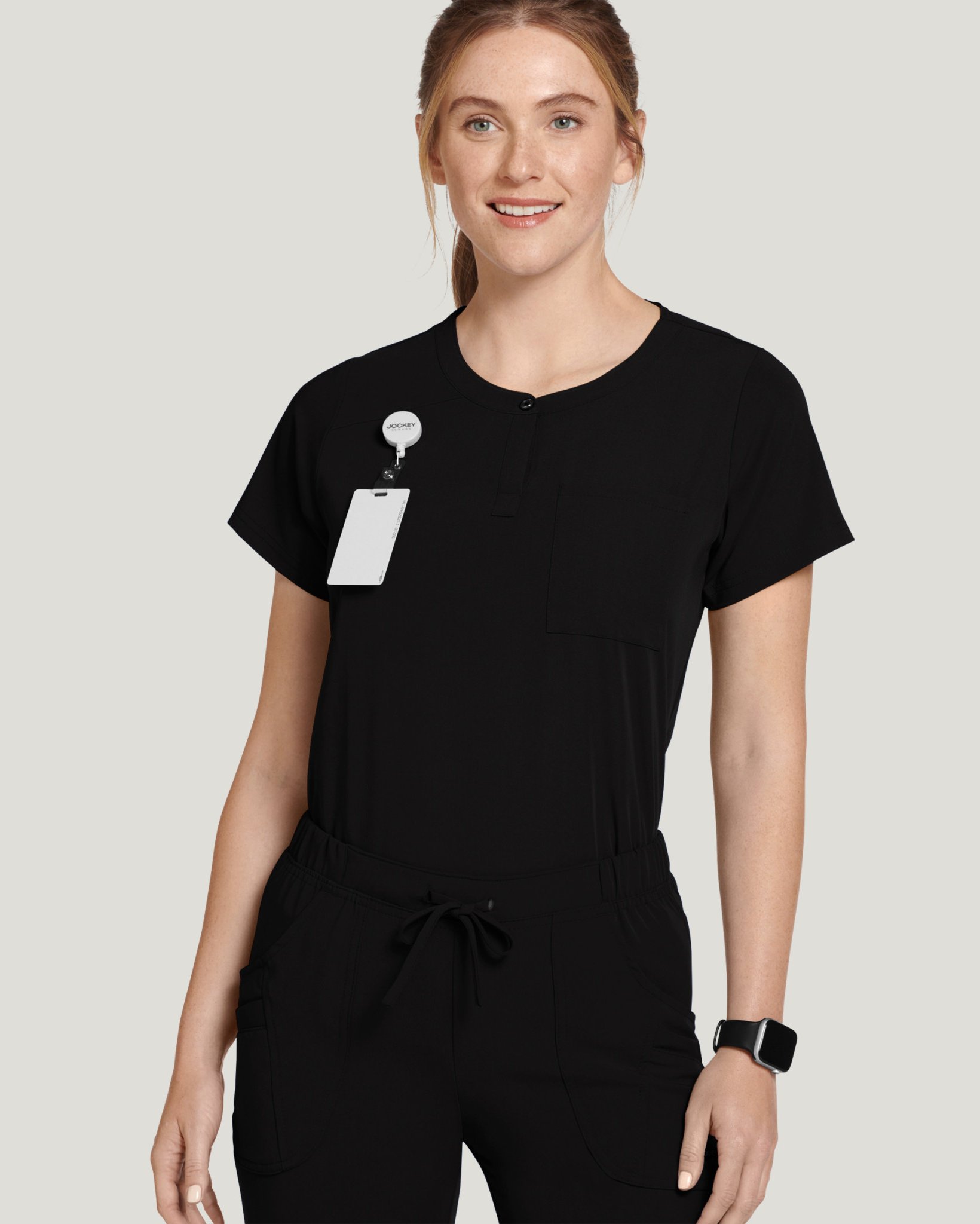Women's Henley Scrub Top